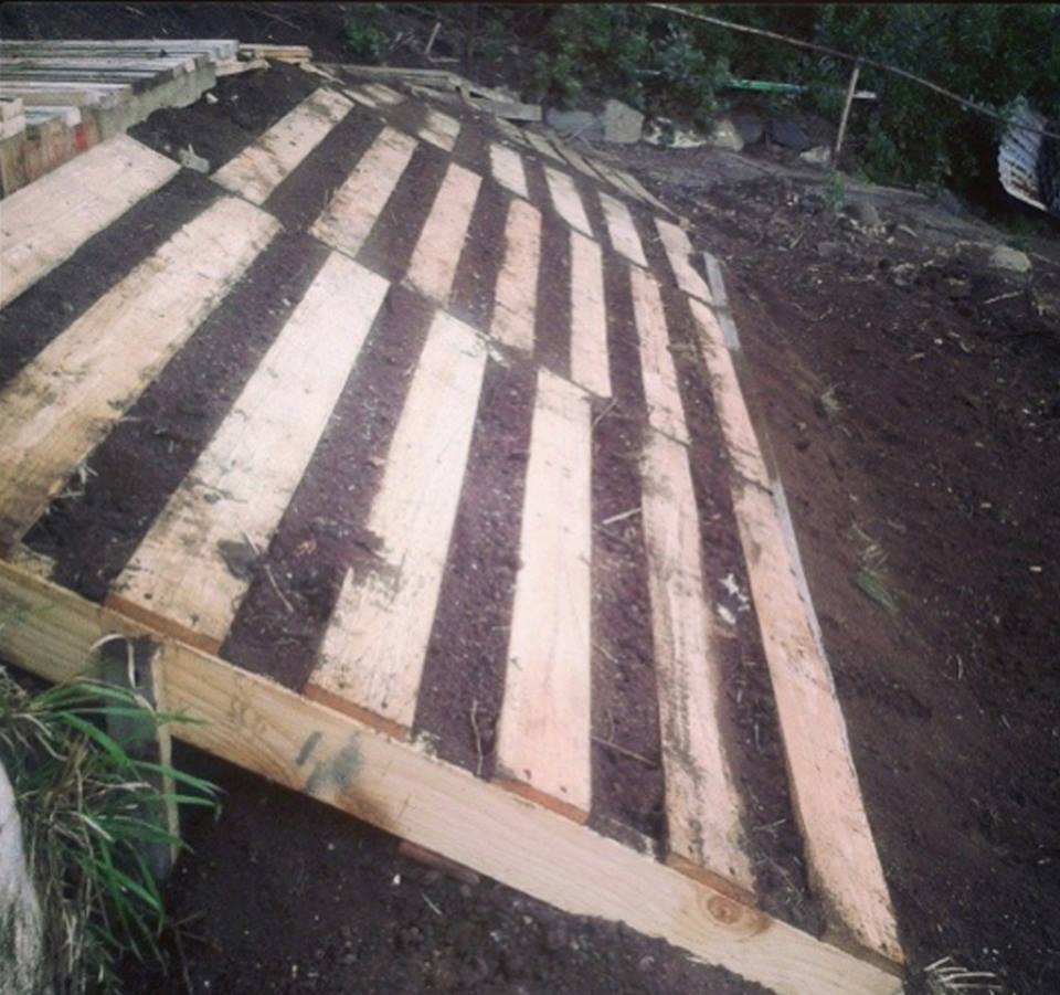 Stabilising Slopes With Pallets | Good Life Permaculture
